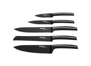 9010585564690 - Homeware Profession Messerset  Schwarz  Metall  5-teilig  Lfgb  Klinge antihaftbeschichtet  Kochen Küchenmesser Messersets