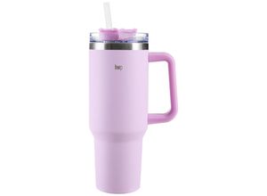 9010585801986 - Homeware Profession Thermobecher  Hellrosa  Metall Kunststoff  Uni  12 L  265 cm  Lfgb  doppelwandig Tragegriff hält warm kalt  Kaffee