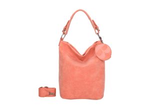 4059065272828 - Schultertasche FRITZI AUS PREUSSEN Brigitte x fritzi Special Hobo01 Damen Gr B H T 27cm x 37cm x 27cm orange Kunstfaser unifarben Taschen mit abnehmbarem Anhänger