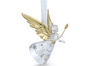 9009656570081 - Dekohänger SWAROVSKI ORNAMENT ANGEL Engel 5657008 weiß (kristallweiß goldfarben weiß) Dekohänger B H 62cm x 780cm Kristallglas Metall Polyester Kristall B62cm H780cm