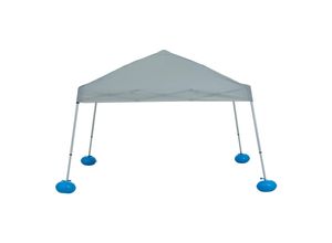 4262376581156 - Sunjoy Stoff schwimmender Poolpavillon GRAN - 300cm x 300cm grau
