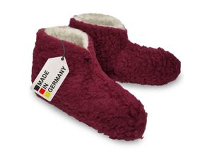 4262366132238 - NYVI Bettschuhe IamFlauschi – Kuschelig Warme Hausschuhe aus 100% Reiner Schafwolle Größe36   37 FarbeHot Bordeaux