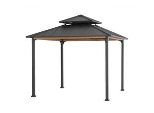 4262376580715 - Sunjoy Stahl Pavillon Gazebo Pasu - 300cm x 300cm anthrazit