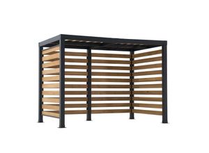 0047793313580 - Sunjoy Stahl Pergola Pavillon MARAO - 191cm x 313cm schwarz braun
