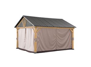 4262376580203 - Sunjoy Vorhang für Zedernholz Gazebo 336cm x 400cm