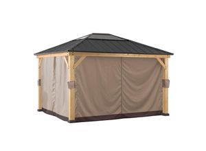 4262376580180 - Sunjoy Vorhang für Zedernholz Gazebo 393cm x 452cm