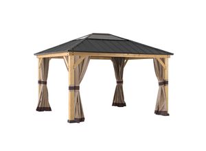 4262376580227 - Sunjoy Vorhang für Zedernholz Gazebo 336cm x 336cm
