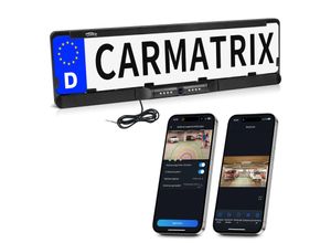 4260657861997 - CARMATRIX KI Auto WLAN Rückfahrkamera im Nummernschild Kennzeichenhalter für Smarthone App