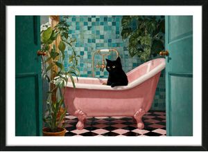 4019449528507 - Gerahmtes Bild CAT BATHTUB
