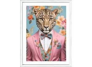 4019449528866 - Gerahmtes Bild LEOPARD IN SUIT