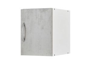 4038061020985 - Aufsatzschrank WIMEX Multiraumkonzept weiß (weiß abgesetzt beton nachbildung lichtgrau) B30cm H40cm T40cm Schränke Schranksystem