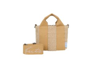 4059065276284 - Schultertasche FRITZI AUS PREUSSEN Fritzi Bini Limited Teddy Damen Gr B H T 20cm x 155cm x 7cm beige Kunstfaser mehrfarbig Taschen mit breitem Webbing-Schulterriemen