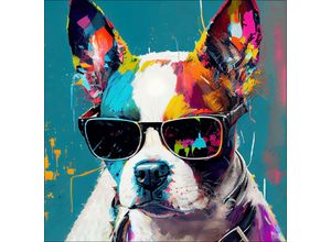 4019449503559 - Glasbild DOG WITH SUNGLASSES I