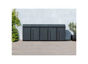 4260280778716 - Mülltonnenbox Moderna 5 5x 240 L Anthrazit 83x350x135cm
