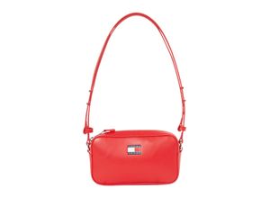 8720638746218 - Umhängetasche TOMMY JEANS TJW ESS MUST CONVERTIBLE CAMERA Damen Gr B H T 21cm x 12cm x 5cm rot Lederimitat Taschen Damen Abendtasche Schultertasche Mini Bag mit Logoflagge