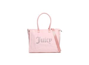 8056280828553 - Shopper JUICY COUTURE IRIS VELVET R L SHOPPING Damen Kinder Gr B H T 16cm x 31cm onesize juicy pink Polyester Polyurethan Taschen Tragetasche Damen Shopper Einkaufstasche Fashion Lifestyle Sale