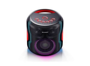 4550556130912 - SHARP PS-921BK - 21 Bluetooth Party Lautsprecher - 130W Spitzenleistung Spritzwassergeschützt Tragbar mit Akku