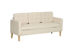 4255633595423 - 3 Sitzer Sofa Samt Eukalyptusholz