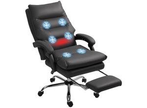 4255826823456 - Bürostuhl mit Massagefunktion Polyester Stahl
