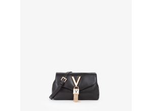 8054942819444 - Umhängetasche VALENTINO BAGS FLAP BAG STELLA Damen Gr B H T 23cm x 155cm x 8cm schwarz Lederimitat Taschen Damen Schultertasche Handtasche mit wertigem V-Schmuckelement