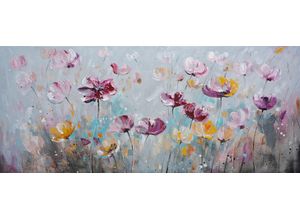 4032295092152 - Ölgemälde BÖNNINGHOFF farbe rahmen kein rahmen farbe bild(er) lila gelb grau grün B140cm H60cm T21cm Canvas Holz Bilder jedes Bild ein Unikat BxH 140x60 cm