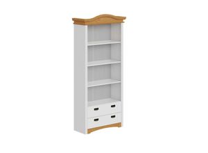 4069745136531 - Regal HOME AFFAIRE Konrad Standregal Bücherregal Stauraum weiß honig B94cm H208cm T39cm Massivholz Regale aus massiver Kiefer Breite 94 cm Höhe 208 cm mit Schubladen FSC