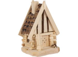 4262426480859 - Räuchermännchen SAICO ORIGINAL Räucherhaus Finnhütte natur H18cm L10cm T11cm Holz Räucherdeko BxHxT 10x18x11 cm