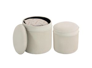 4255826890410 - Sitzhocker Set Polyester Mehrschichtenplatte