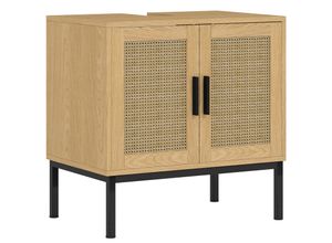 4255826827768 - Waschbeckenunterschrank Spanplatte Rattan