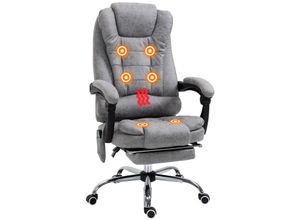 4255826828192 - Bürostuhl mit Massagefunktion Mikrofaser (100% Polyester) Schaumstoff
