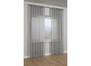4003018371700 - Gardine Schal mit verdeckten Schlaufen GARDINIA verdeckte Schlaufen (1 St) transparent transparent Polyester Stoff 100 % Polyester grau|silberfarben