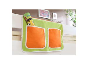 4250393809551 - Ticaa Bett-Tasche für Hoch- und Etagenbetten grün-orange