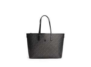 8721222624035 - Tragetasche TOMMY HILFIGER TH MONOPLAY LEATHER TOTE Damen Gr B H T 44cm x 27cm x 15cm schwarz Leder Lederimitat Taschen Damen Schultertasche mit bedrucktem TH-Monogramm 8721222624035 - Tragetasche TOMMY HILFIGER TH MONOPLAY LEATHER TOTE Damen Gr B H T 44cm x 27cm x 15cm schwarz Leder Lederimitat Taschen Damen Schultertasche mit bedrucktem TH-Monogramm
