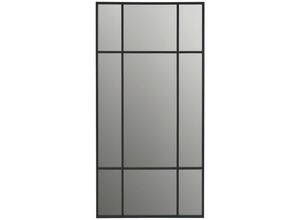 9010585456827 - Wandspiegel  Schwarz  Metall Glas Holzwerkstoff  rechteckig  100x200x3 cm  Reach Bsci  Ganzkörperspiegel senkrecht und waagrecht