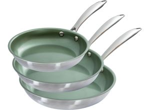 4260129743448 - Pfannen-Set JUST VEGAN CeraVegan Pfannen Gr Ø 28 cm grün (dunkelgrün edelstahlfarben) Pfannensets Pflanzliche Keramikbeschichtung Induktion 4260129743448 - Pfannen-Set JUST VEGAN CeraVegan Pfannen Gr Ø 28 cm grün (dunkelgrün edelstahlfarben) Pfannensets Pflanzliche Keramikbeschichtung Induktion