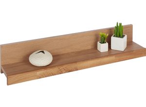 4068222666196 - Wandregal HOME AFFAIRE Silkeborg braun (eiche teilmassiv) B90cm H16cm T17cm Holz teilmassiv Regale 2er-Set