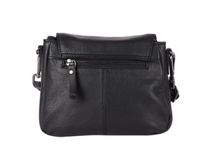 4046478078505 - Umhängetasche HARBOUR 2ND Cecile Damen Gr B H T 22cm x 18cm x 7cm schwarz Leder Taschen Handtasche Damen Schultertasche mit zusätzlichem Schulterriemen