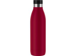 4009049546209 - Isolierflasche Trinkflasche Bludrop rot (dunkelrot) H261cm Edelstahl Trinkflaschen Edelstahl Quick-Press Deckel 360 Trinkgenuss 12h warm 24h kühl