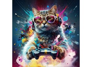 4019449529412 - Glasbild GAMING CAT