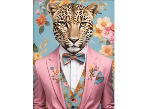 4019449528309 - Keilrahmenbild LEOPARD IN SUIT