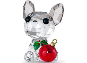 9009656256626 - Dekofigur SWAROVSKI Holiday Cheers Französische Bulldogge bunt (rot grün schwarz goldfarben kristallweiß) Dekofiguren B H T 28cm x 38cm x 26cm Kristall Kristall B28cm H38cm T26cm