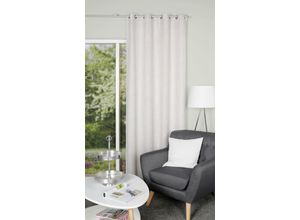 4056751482493 - Gardine HOME WOHNIDEEN LINORA Gr 1 beige (naturfarben) B140cm H245cm Leinenstruktur Polyester Gardinen DEKO LEINENSTRUKTUR UNI ÖSEN