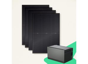 4262449329487 - priwatt Balkonkraftwerk - 4 Solarmodule - 1800 Wp - ohne Halterung - Avocado Orbit M - 211 kWh