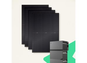 4262449329500 - priwatt Balkonkraftwerk - 4 Solarmodule - 1800 Wp - ohne Halterung - Avocado Orbit M - 633 kWh