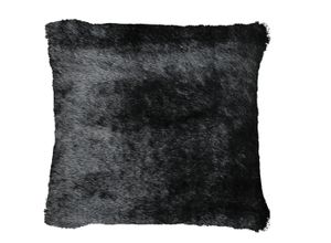 4021626065064 - Fellkissen GÖZZE Nerz schwarz (schwarz felloptik) B50cm L50cm Mischgewebe Dekokissen_Sitzkissen_Kissenhüllen im Fell-Look Kissenhüle mit Füllung 1 Stück 50 cm x 50 cm