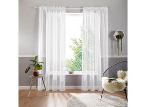 6930325423243 - Gardine MY HOME Ari Gr 1 weiß B140cm H145cm Voile Polyester Gardinen Bestseller mit 45-Sterne-Bewertung