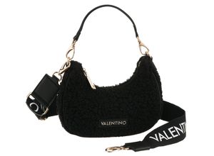 8054942132062 - Hobo VALENTINO BAGS SPECIAL CAMY Damen Gr B H T 23cm x 19cm x 6cm schwarz (nero) Polyester Taschen in modischer Teddy-Optik