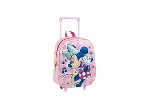 8445484538052 - Disney Minnie Kinder Trolley Rucksack mit Rollen 3D Schultasche