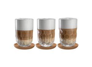 4002541551924 - Latte Macchiato-Set mit Untersetzer Gocce 390 ml 3er Set