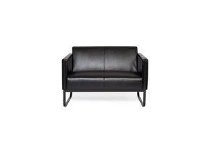4260354051387 - Lounge Sofa BALI BLACK Kunstleder mit Armlehnen hjh OFFICE